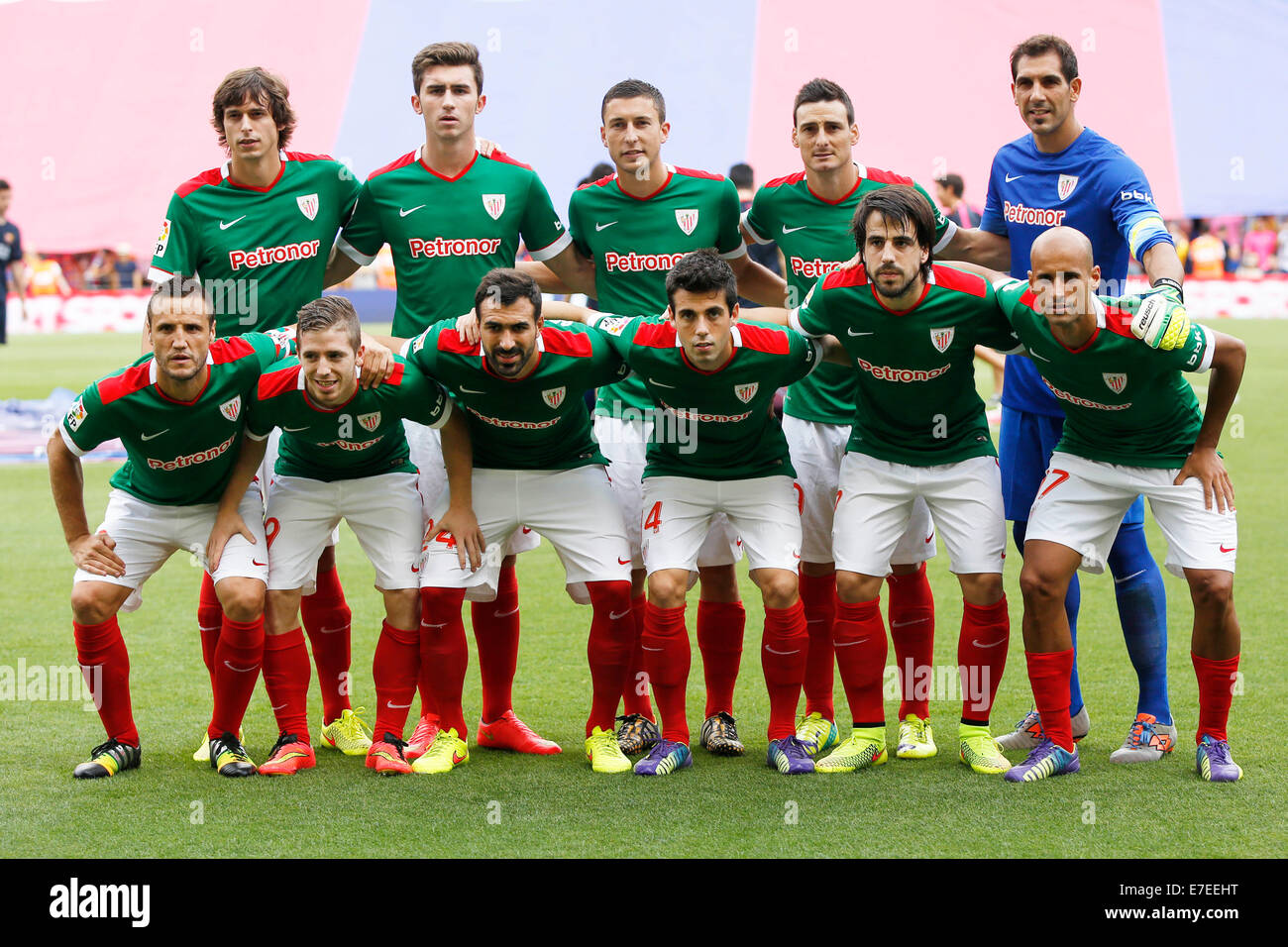 Barcelona, Spain. © D. 13th Sep, 2014. Bilbao team group line-up ...
