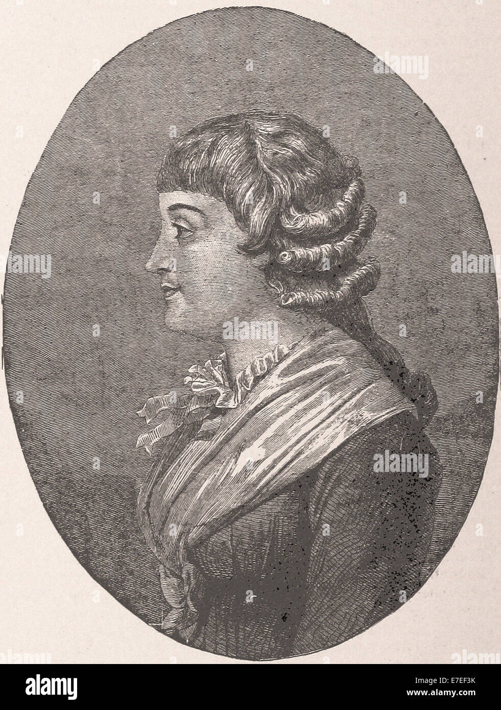 Madame roland british engraving xix th century hi-res stock photography ...
