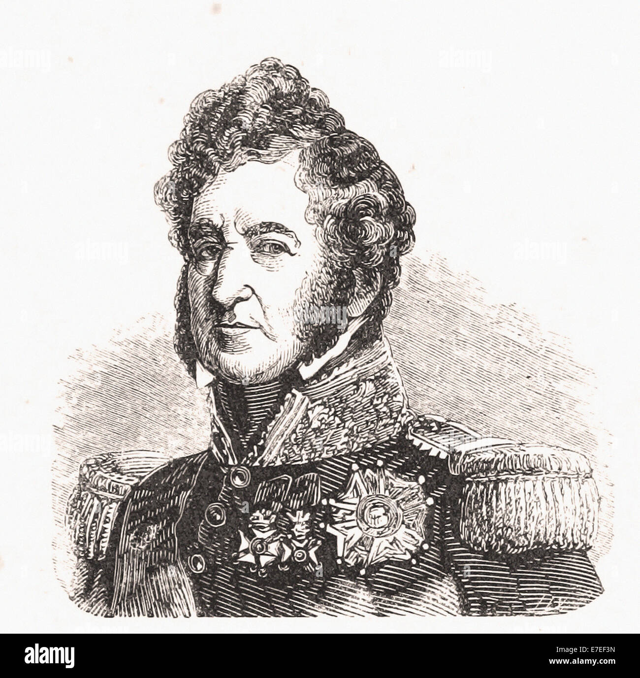 Louis philippe british engraving xix th century hi-res stock ...