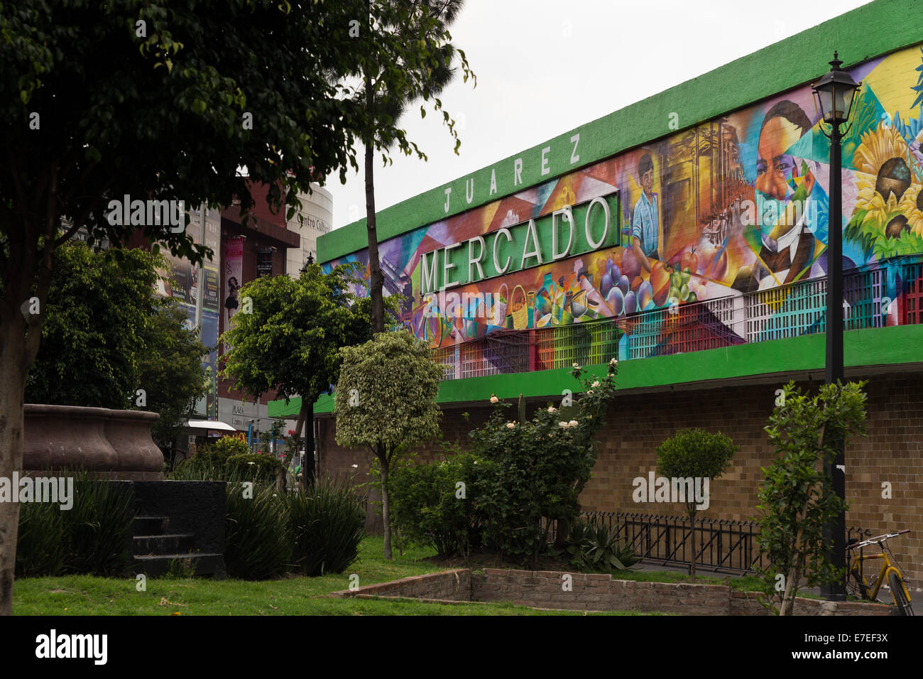 External wall of Mercado Juarez, Mexico City, Mexico Stock Photo - Alamy