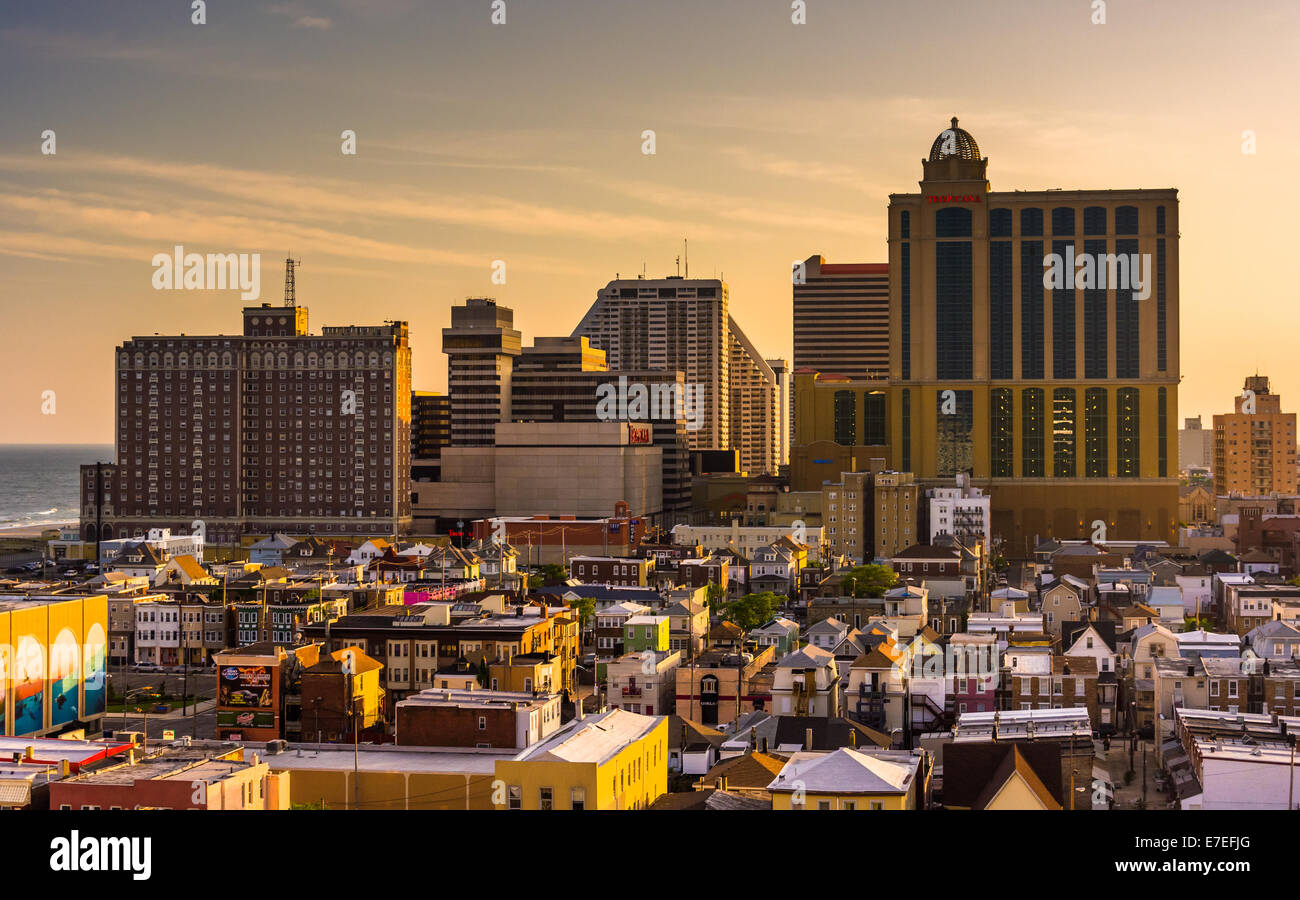 View of casinos and hotels from the Trump Plaza Parking Garage in ...