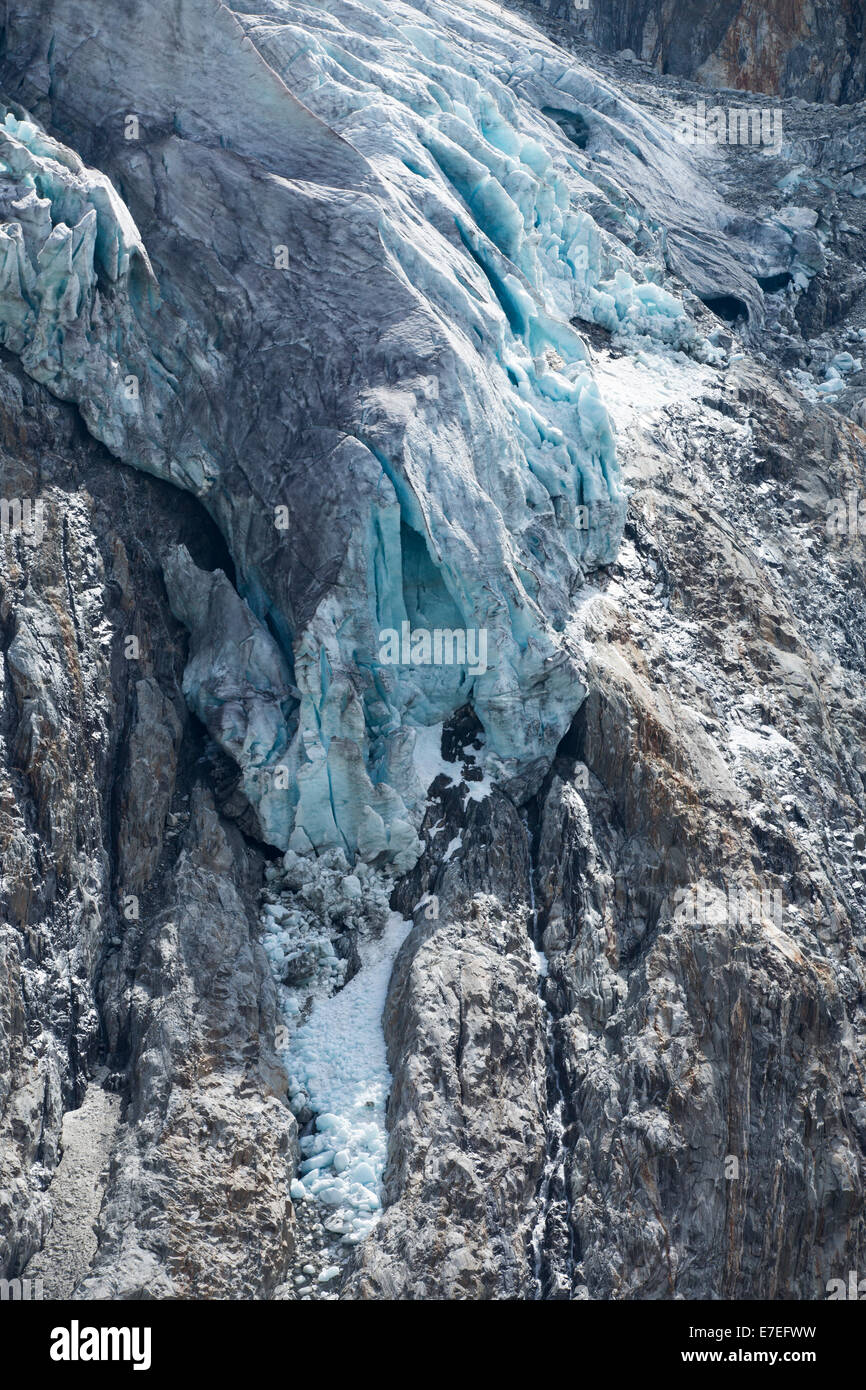 The rapidly retreating Glacier du Trient in the Swiss Alps Stock Photo ...