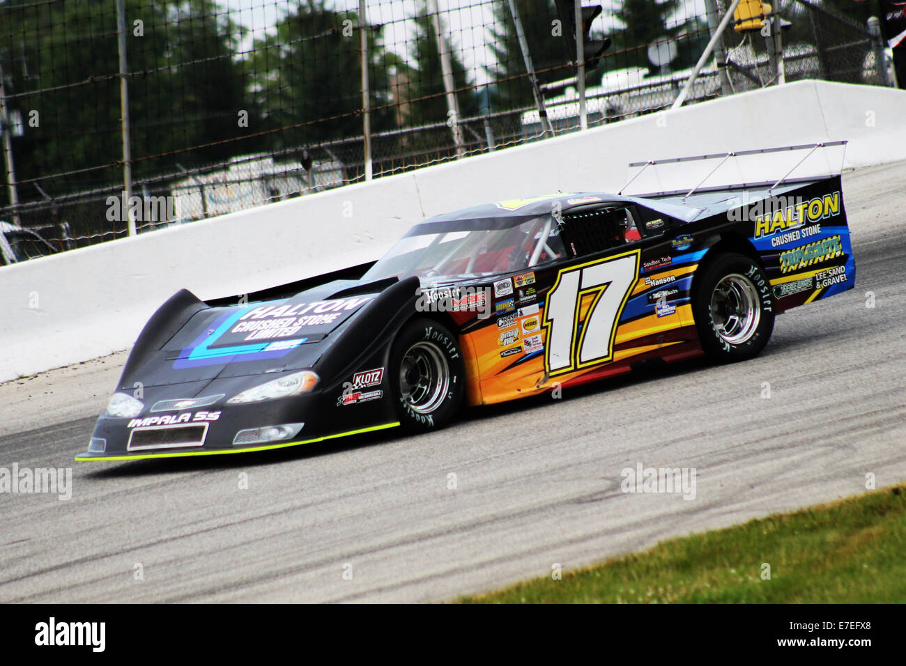 Driver KEVIN CORNELIUS #17 at Sauble Speedway in his OSCAAR Outlaw ...