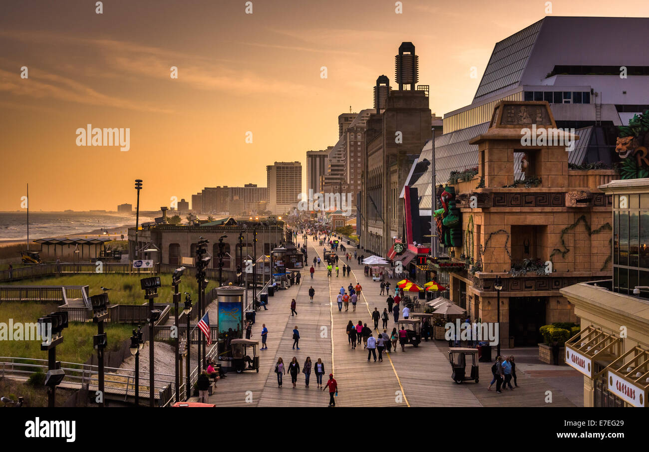 Atlantic city boardwalk sunset hi-res stock photography and images - Alamy