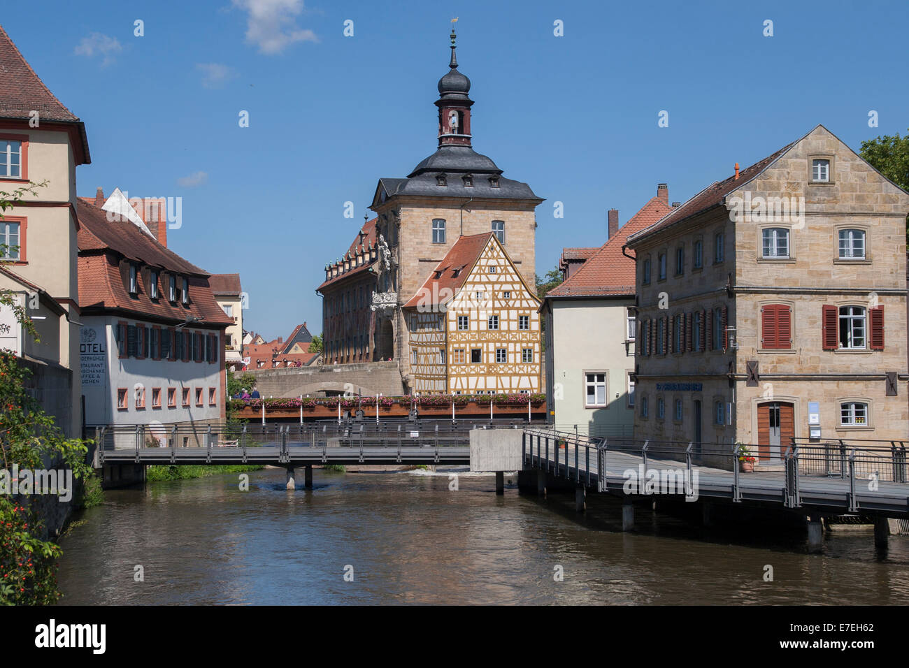 River Regnitz "Altes Rathaus" Bamberg Germany Europe Stock Photo - Alamy