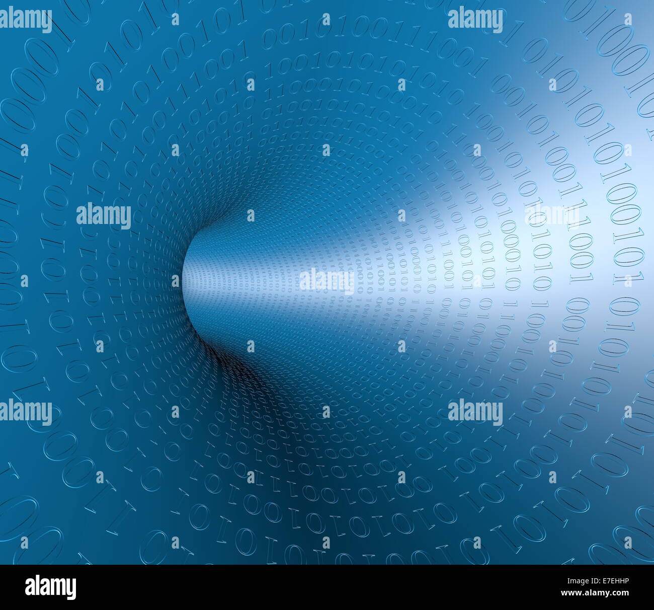 Tunnel from a binary code Stock Photo - Alamy
