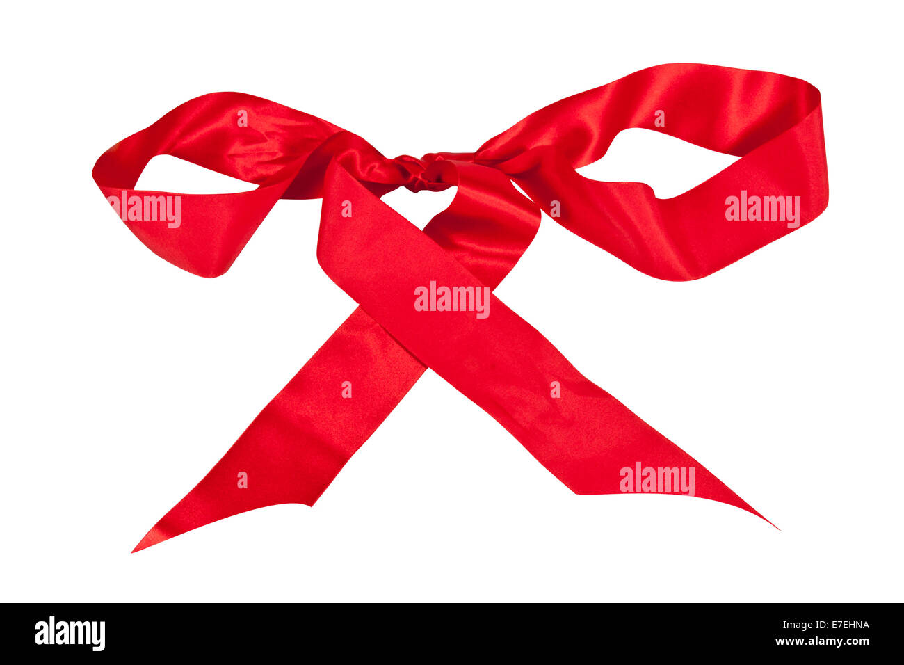 Awareness red ribbon in Cut Out Stock Images & Pictures - Alamy