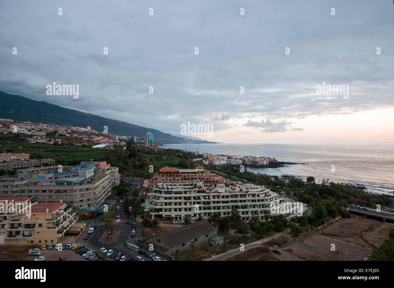 view of Tenerife in the Canary Islands with sunset Stock Photo - Alamy