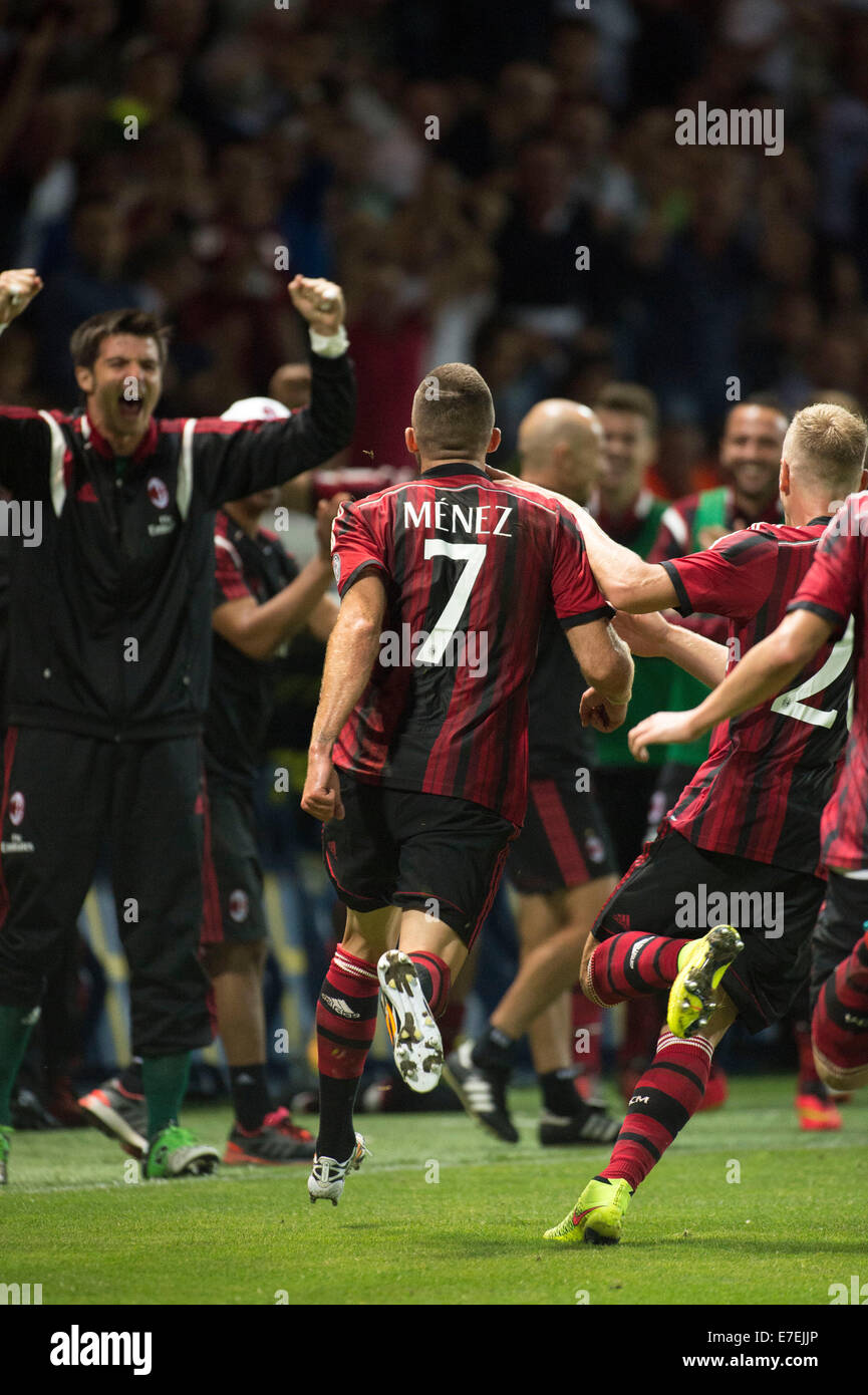 Parma, Italy. 14th Sep, 2014. Jeremy Menez (Milan) Football/Soccer ...
