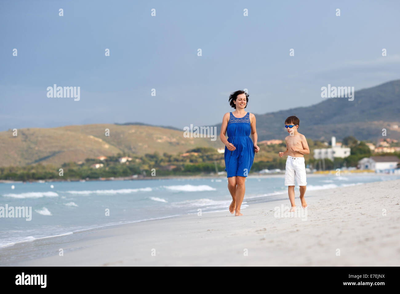 Mother son on beach italy hi-res stock photography and images - Alamy