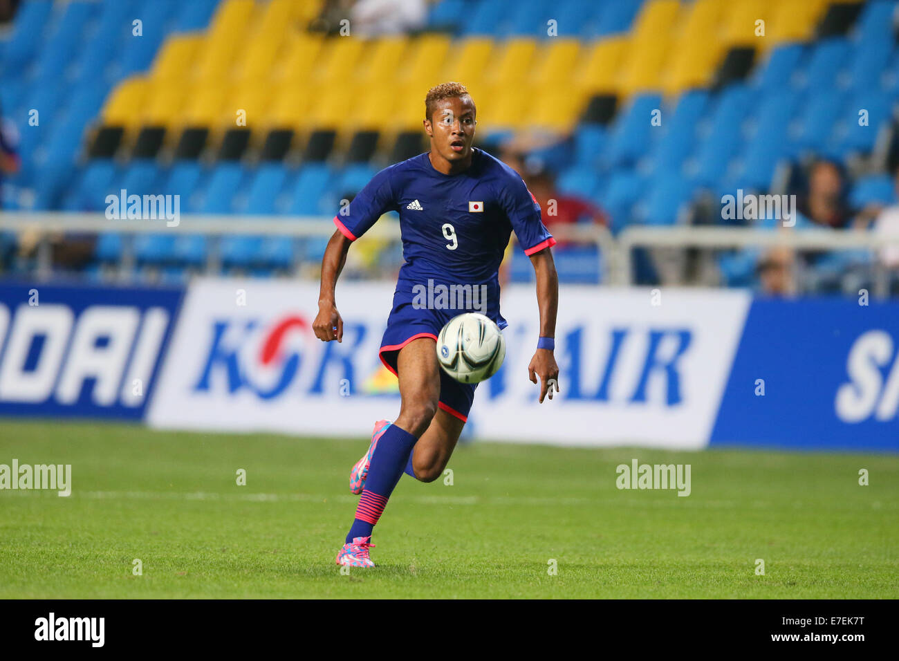 Incheon, South Korea. 14th Sep, 2014. Musashi Suzuki (JPN) Football ...