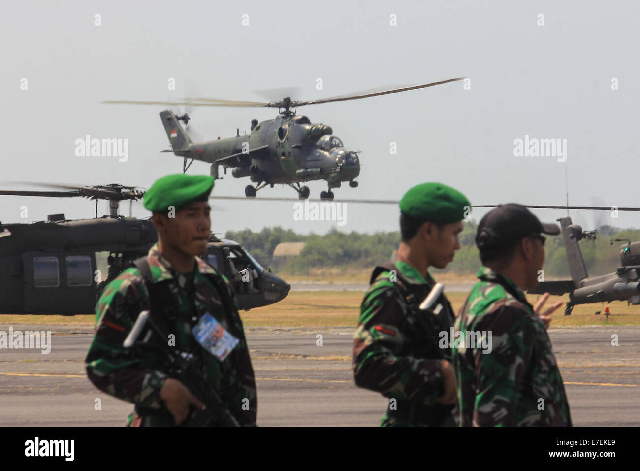 Semarang, Indonesia. 15th Sep, 2014. Military helicopters take part ...