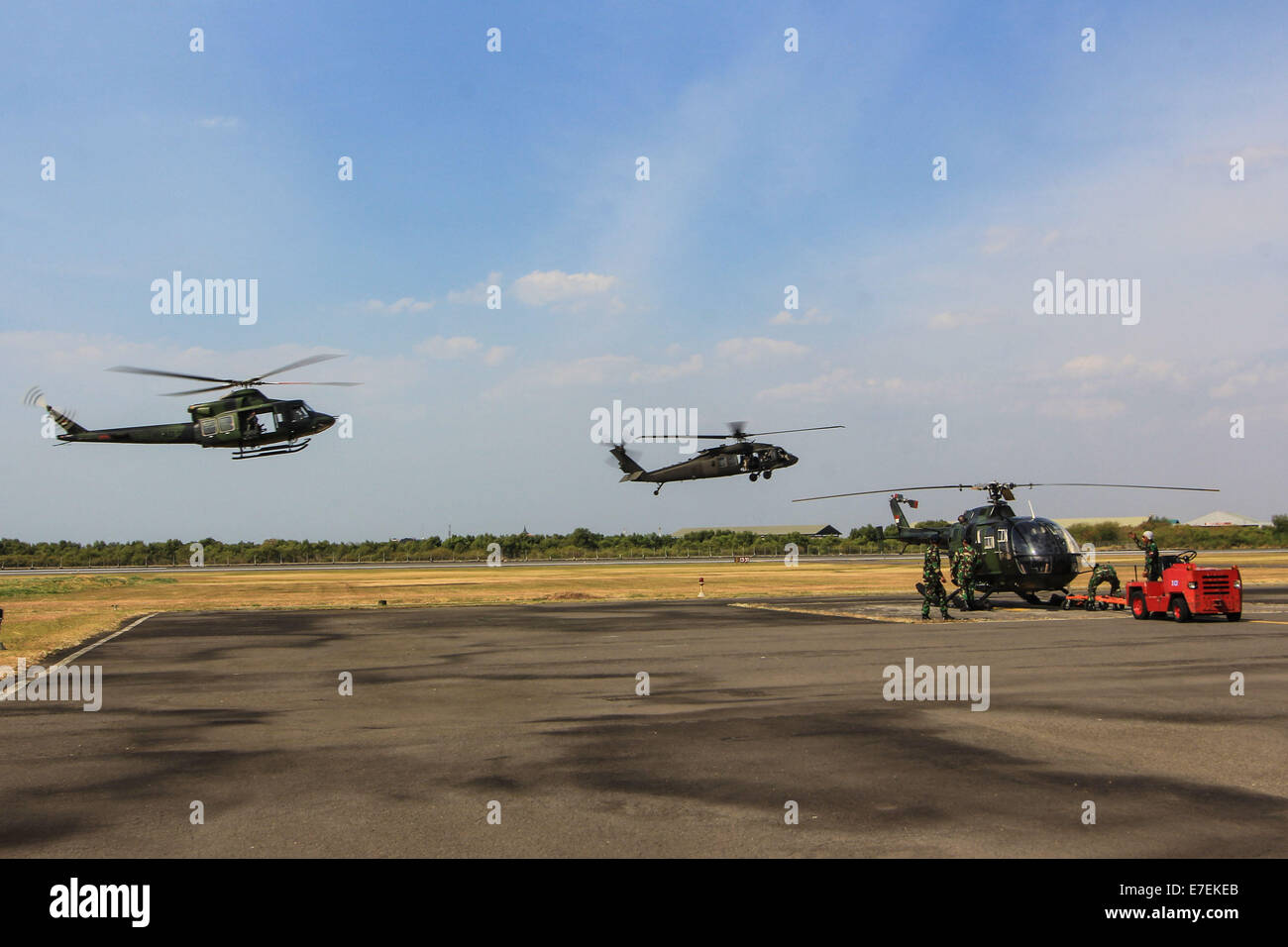 Semarang, Indonesia. 15th Sep, 2014. Military helicopters take part ...