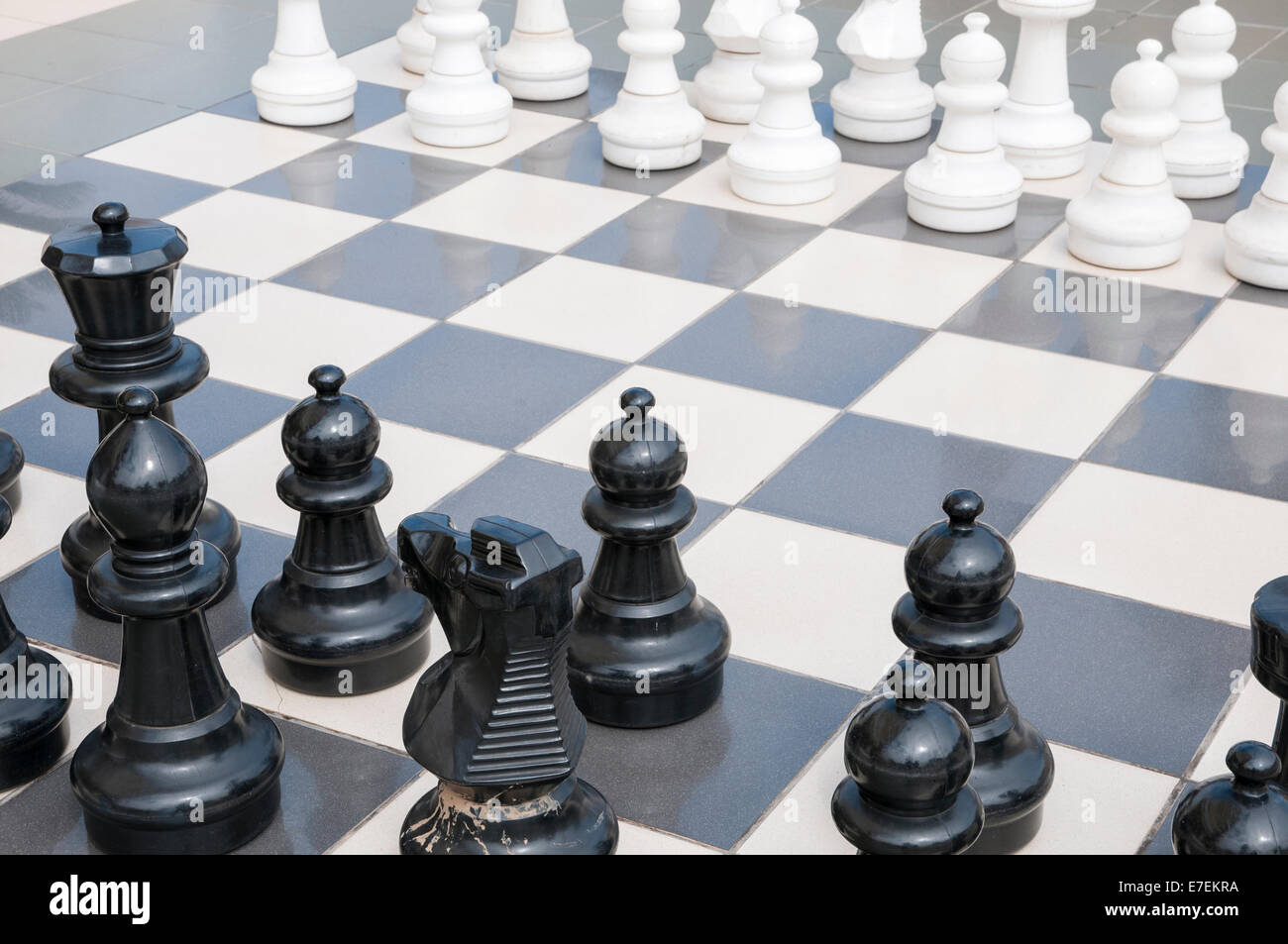 chess game with large pieces Stock Photo - Alamy