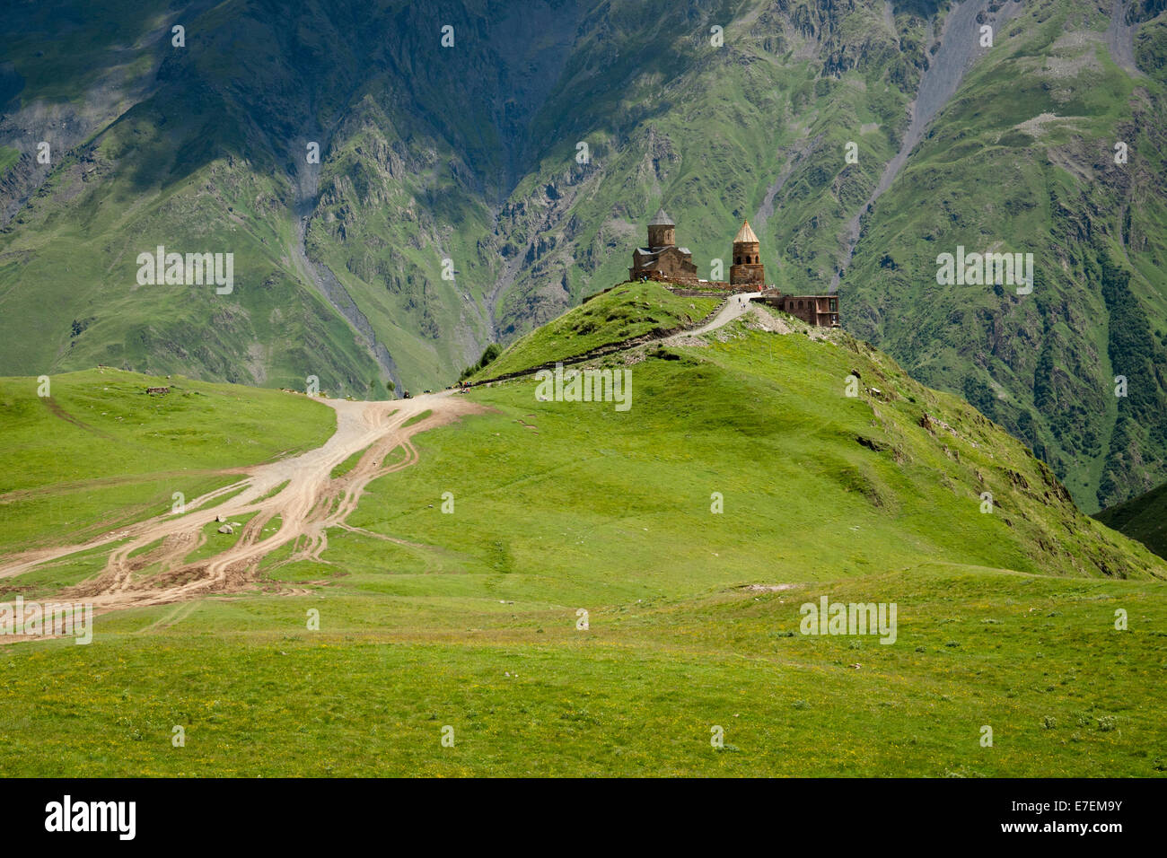 The Gergeti Trinity Church Stock Photo - Alamy