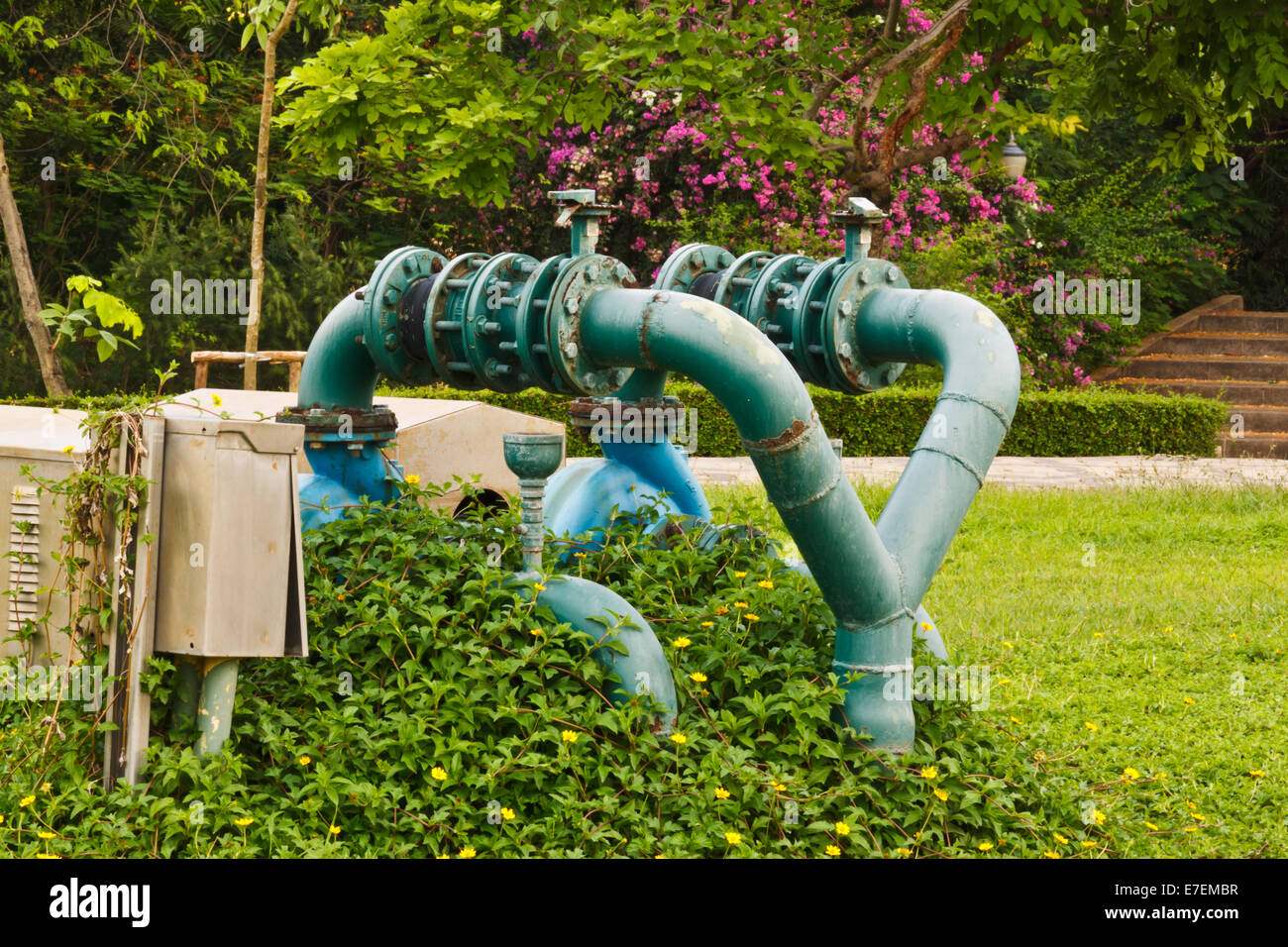 the big pump in garden Stock Photo - Alamy