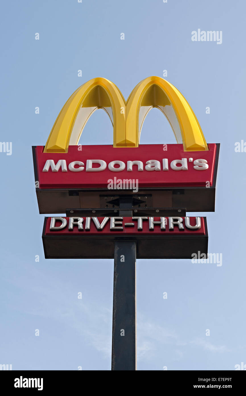 Macdonald's restaurant drive through sign in oldbury west midlands ...
