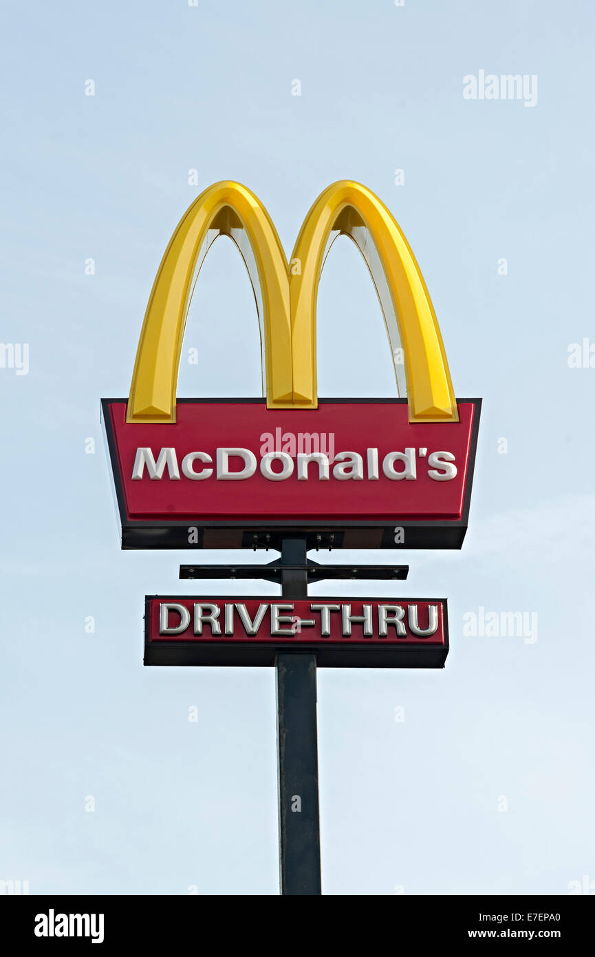 Macdonald's restaurant drive through sign in oldbury west midlands ...