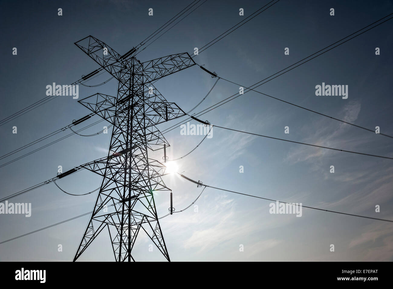 Pylon electric cable distribution birmingham electricity hi-res stock ...