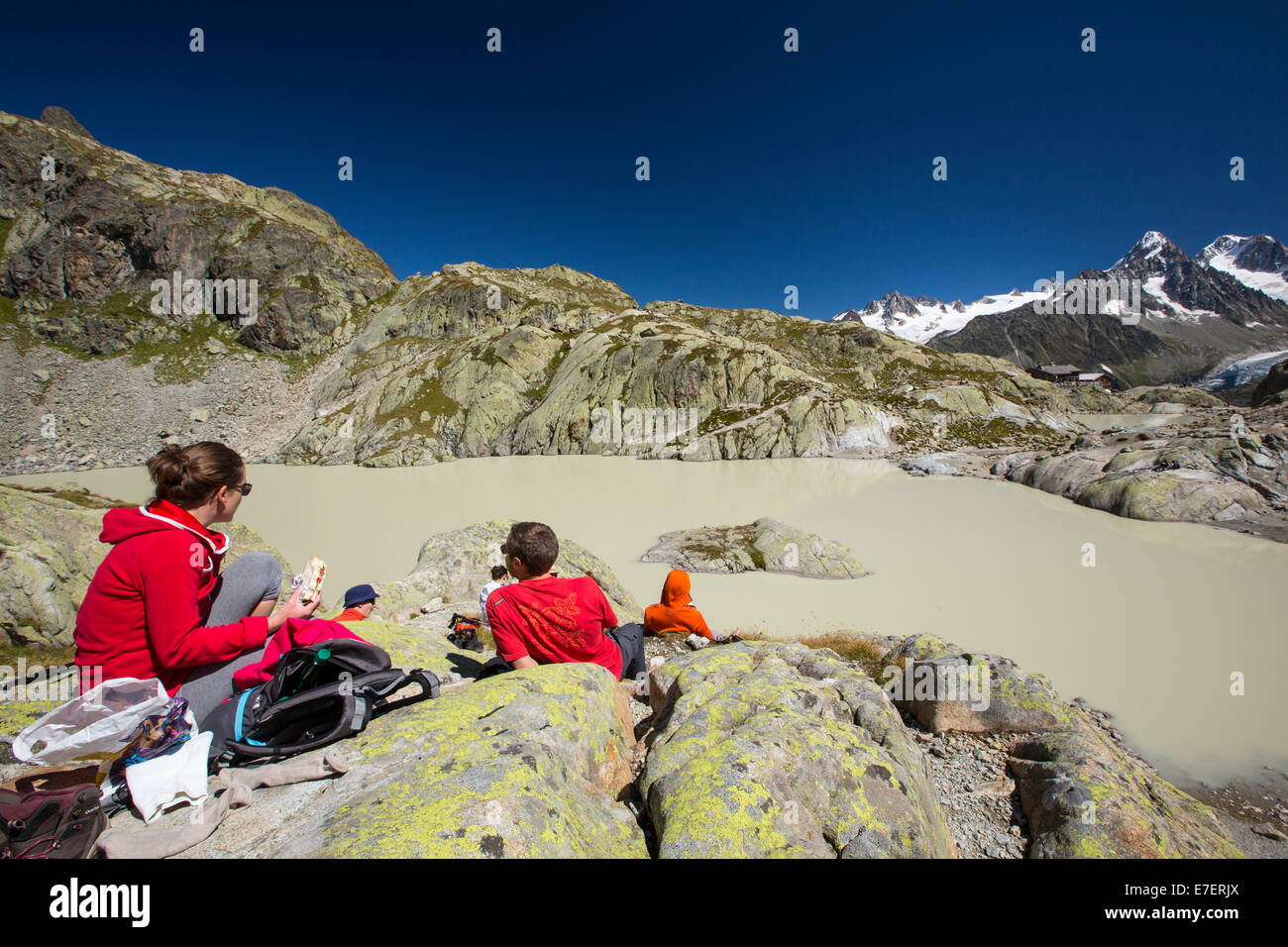 Lac Blanc on the Aiguille Rouge above Chamonix, France Stock Photo - Alamy
