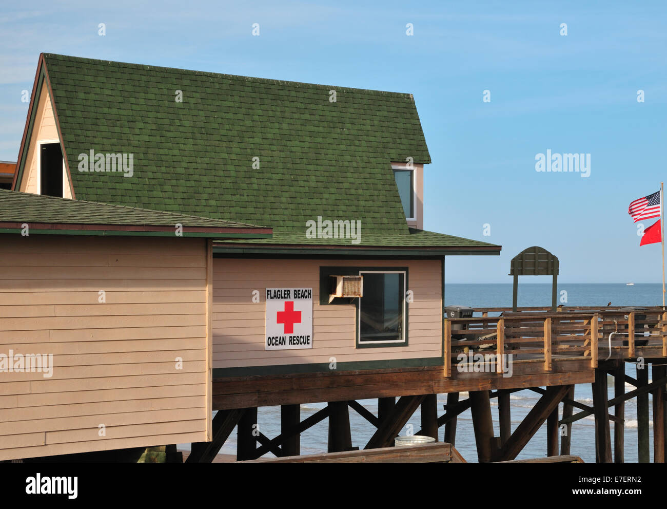 Flagler Beach lifeguard office. Ocean rescue. Rescue squad. Florida ...
