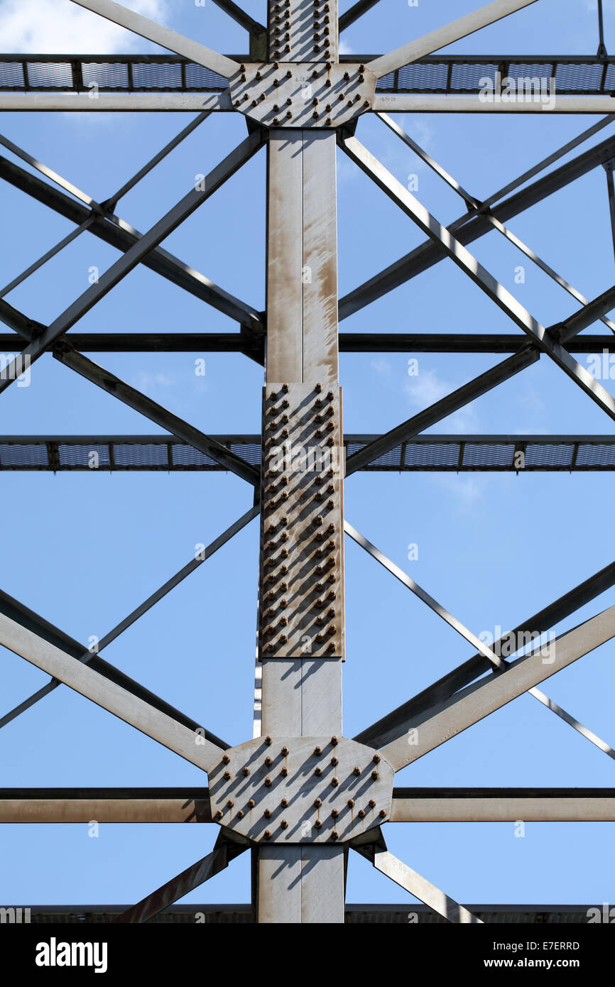 steel framework against a blue sky Stock Photo - Alamy