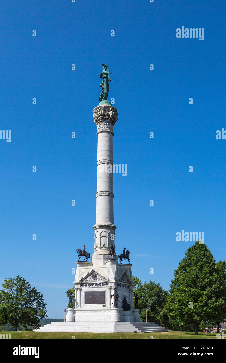 The Soldiers and Sailors Monument on the grounds of the State Capital ...