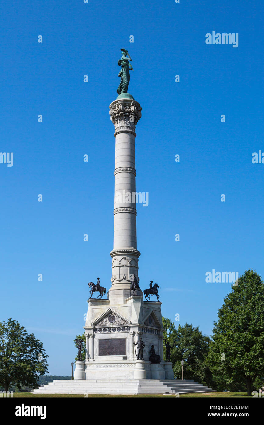 The Soldiers and Sailors Monument on the grounds of the State Capital ...