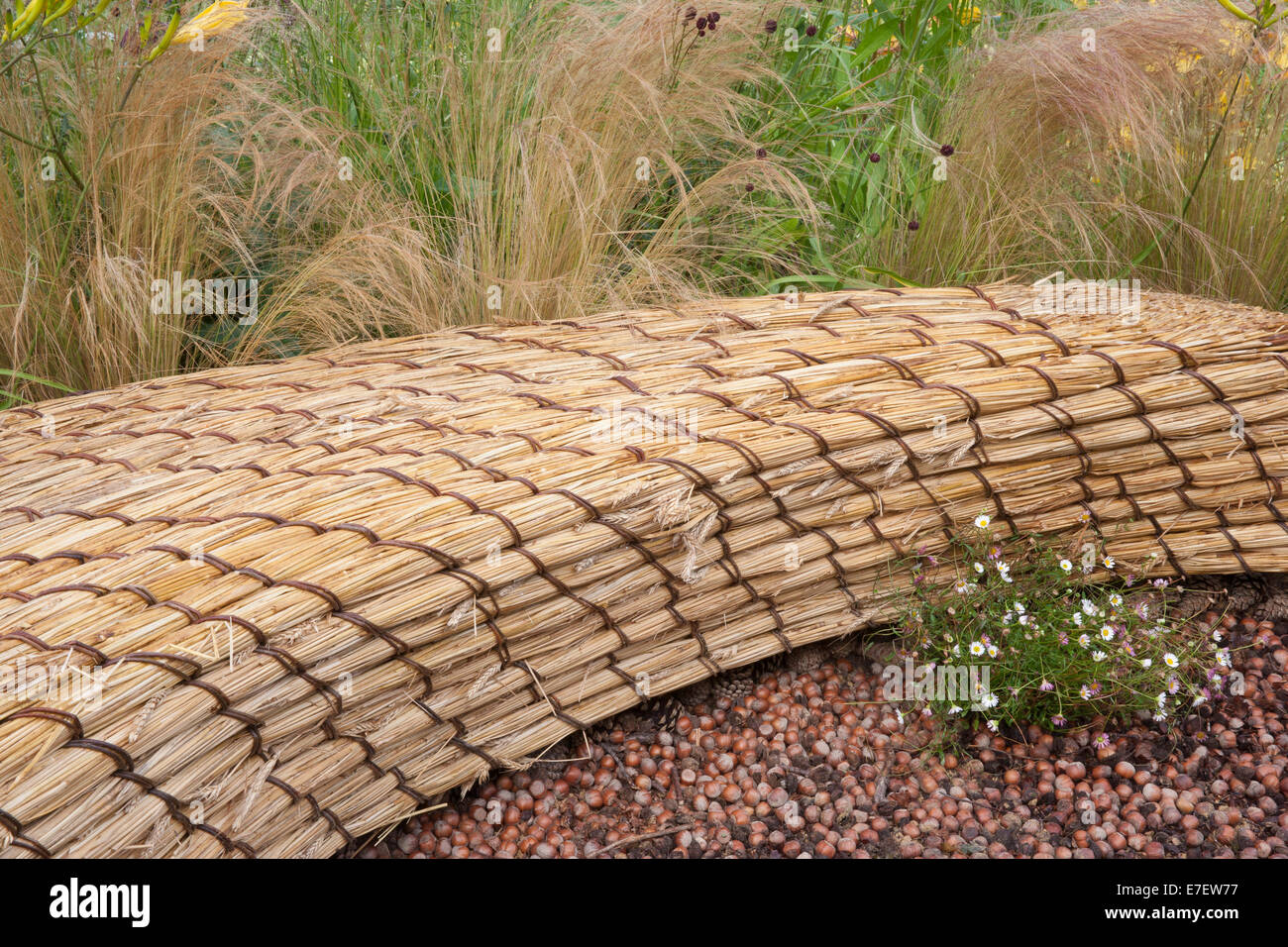 Garden - Jordans Wildlife Garden - view of garden seat bench made from ...