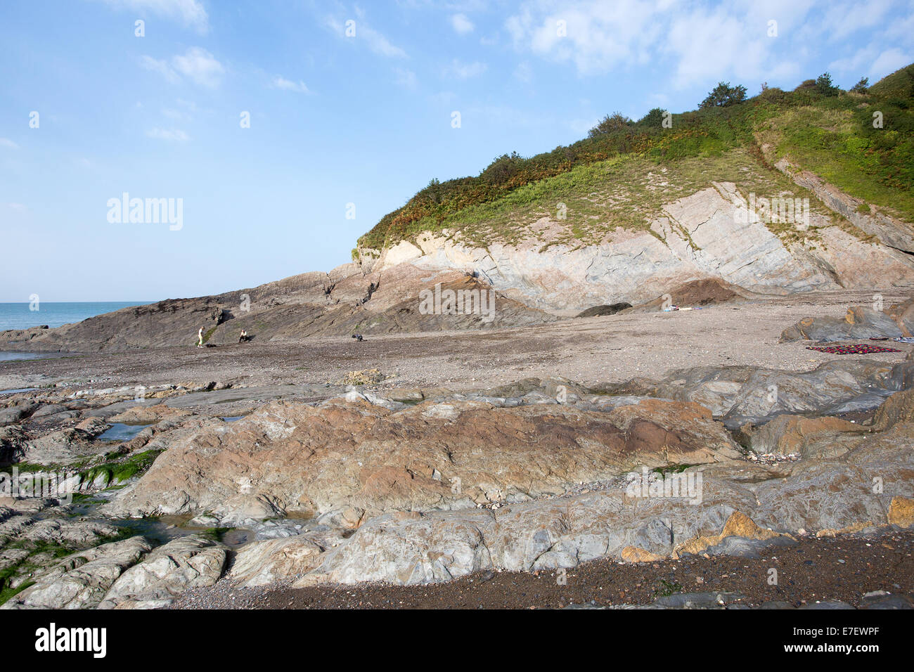 beach Hele Bay Ilfracombe North Devon Stock Photo - Alamy
