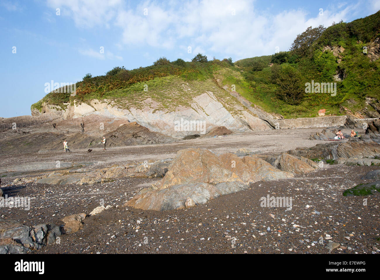 beach Hele Bay Ilfracombe North Devon Stock Photo - Alamy