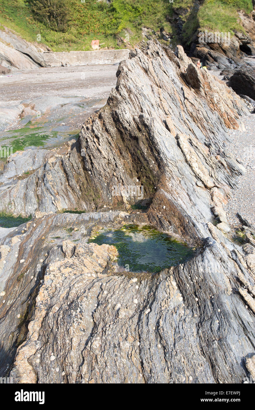 beach Hele Bay Ilfracombe North Devon Stock Photo - Alamy