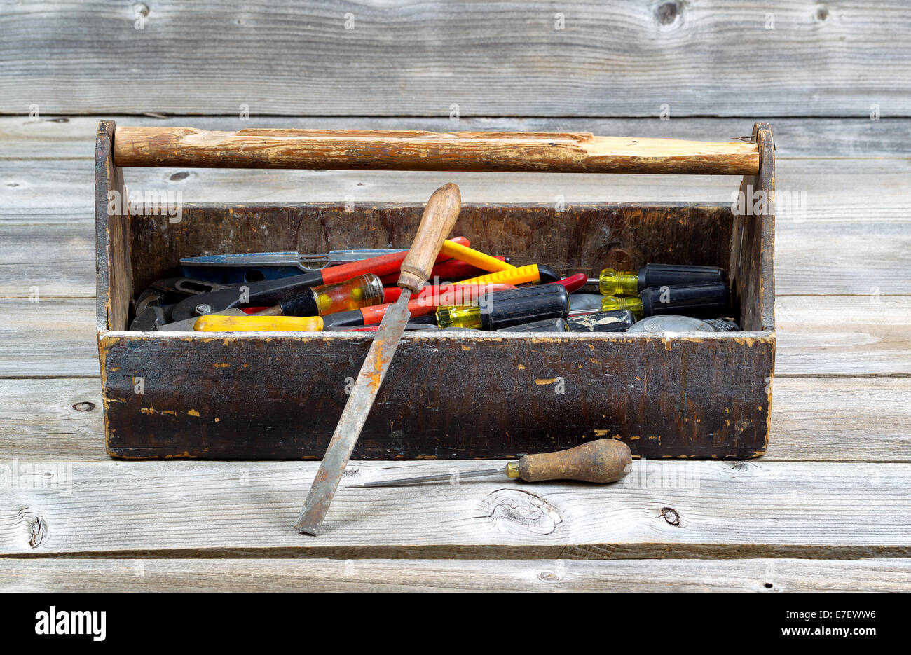 Old tool box hi-res stock photography and images - Alamy