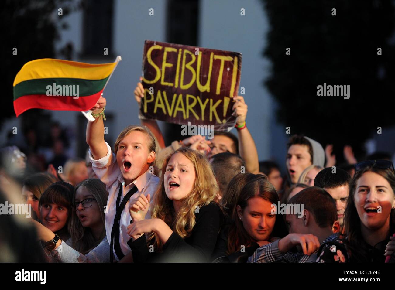 Lithuania basketball fans hi-res stock photography and images - Alamy