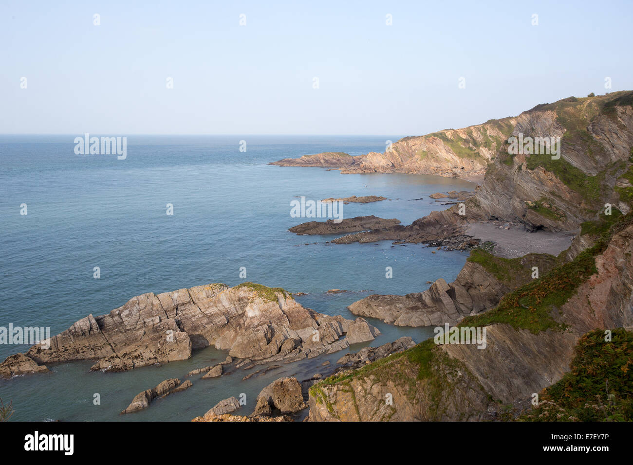 beach Hele Bay Ilfracombe North Devon Stock Photo - Alamy