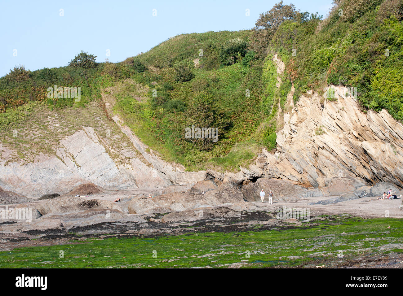 beach Hele Bay Ilfracombe North Devon Stock Photo - Alamy