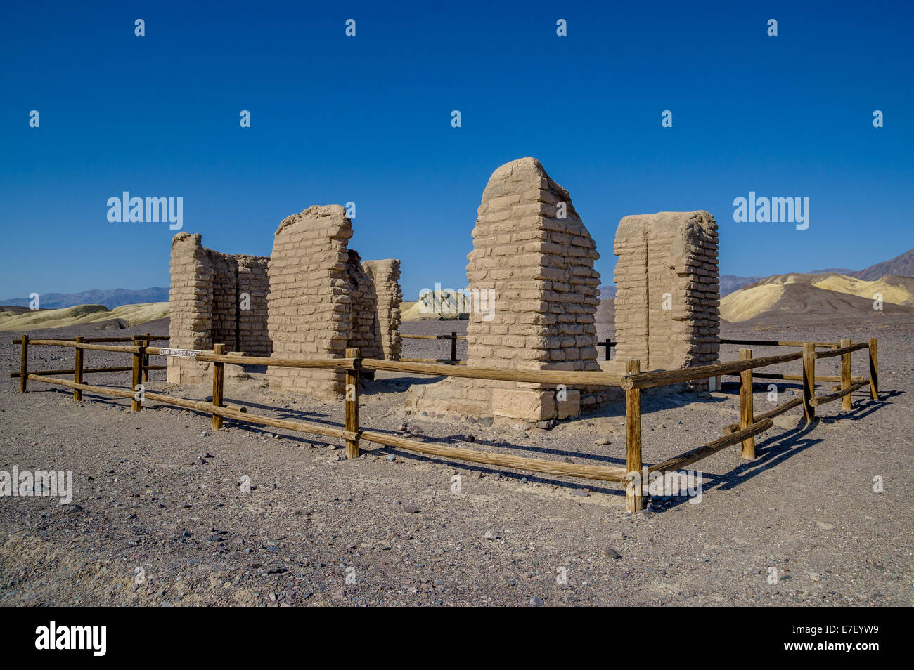 old borax mine ruin in death valley national park Stock Photo - Alamy