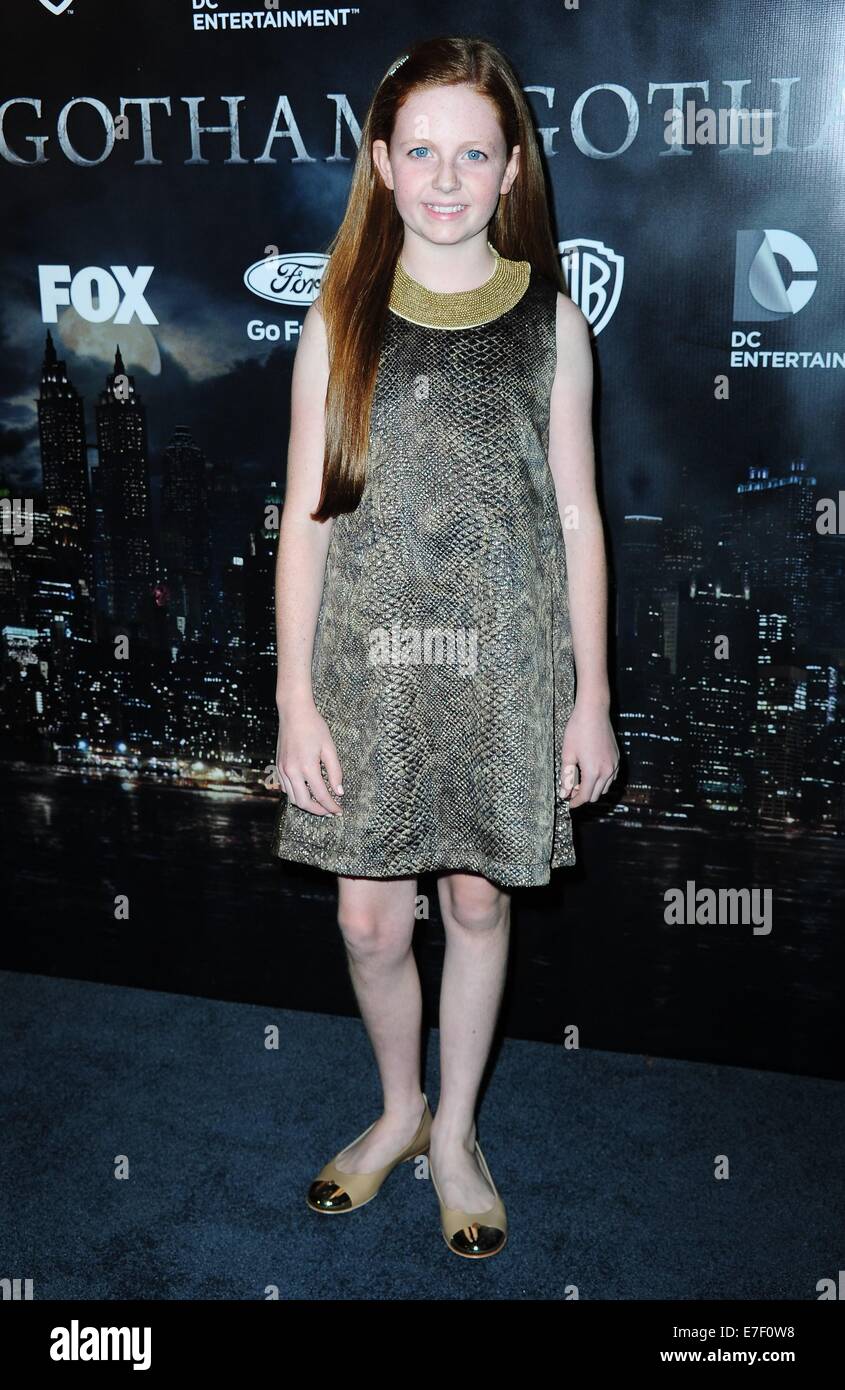 New York, NY, USA. 15th Sep, 2014. Clare Foley at arrivals for GOTHAM ...