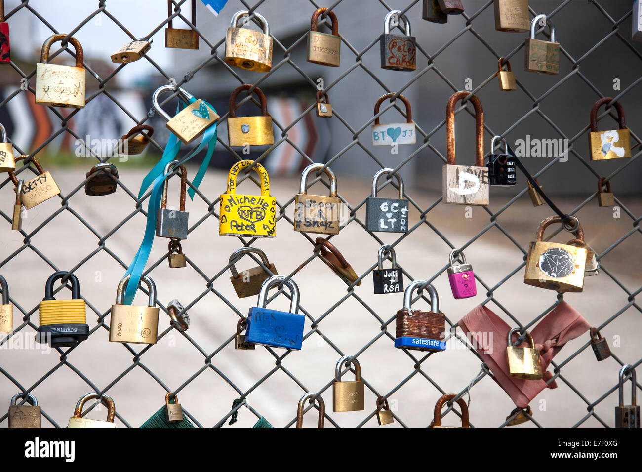 Padlocks making a statement in public places Stock Photo - Alamy