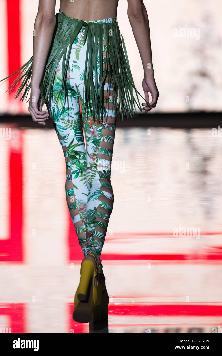 Madrid, Spain. 15th Sep, 2014. Model at the Andres Sarda show during ...