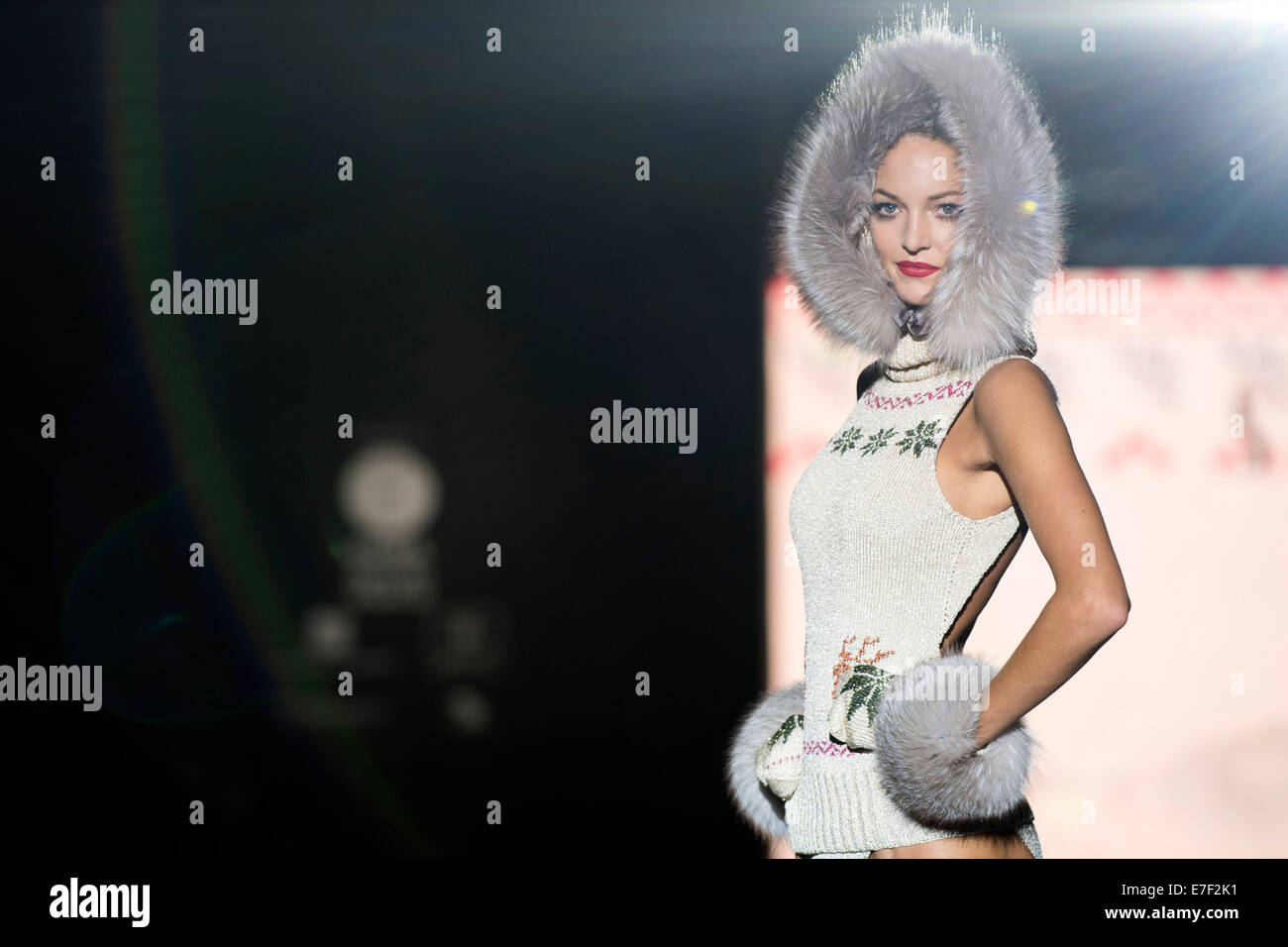 Madrid, Spain. 15th Sep, 2014. Model at the Andres Sarda show during ...