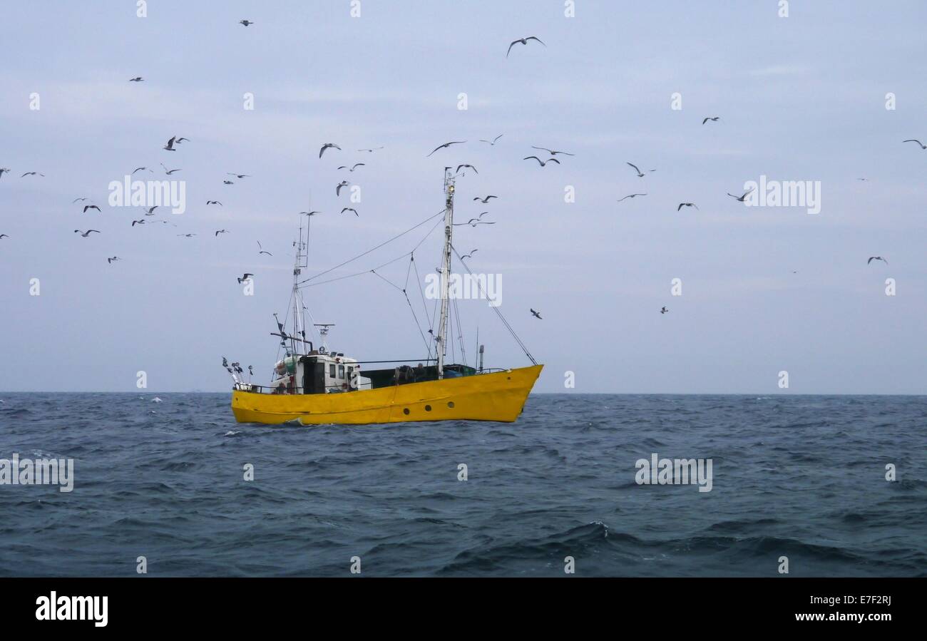 fishing boat at sea Stock Photo - Alamy