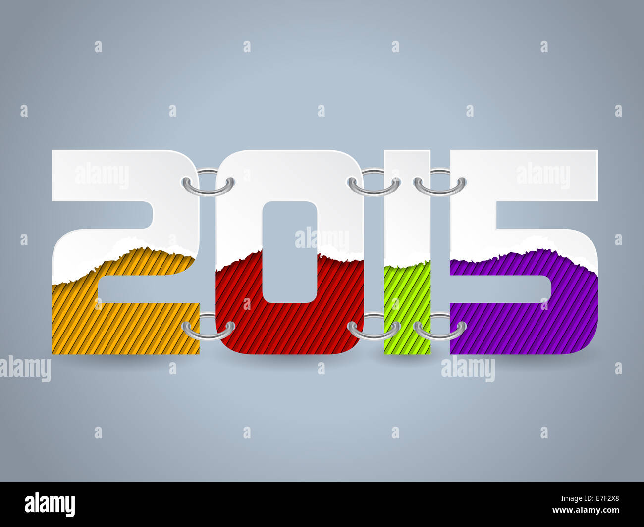 Year 2015 text with striped color and ripped white paper Stock Photo ...