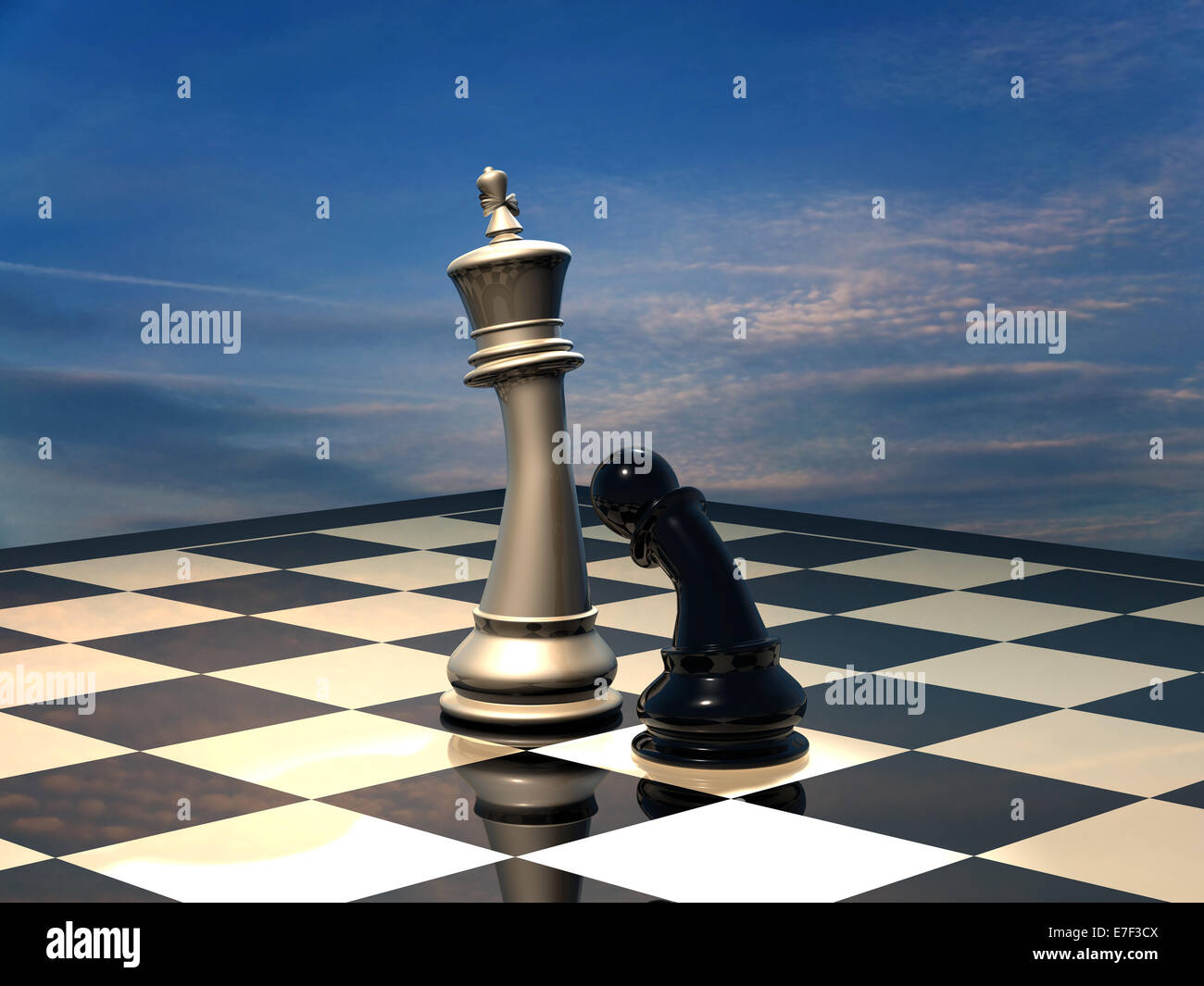 Chess: end of battle Stock Photo - Alamy