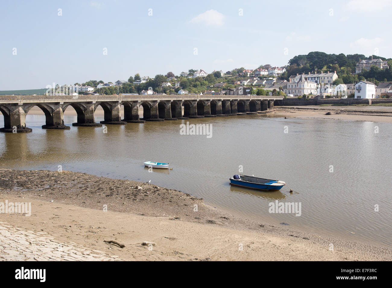 River Torridge Old Bridge Bideford North Devon Stock Photo - Alamy