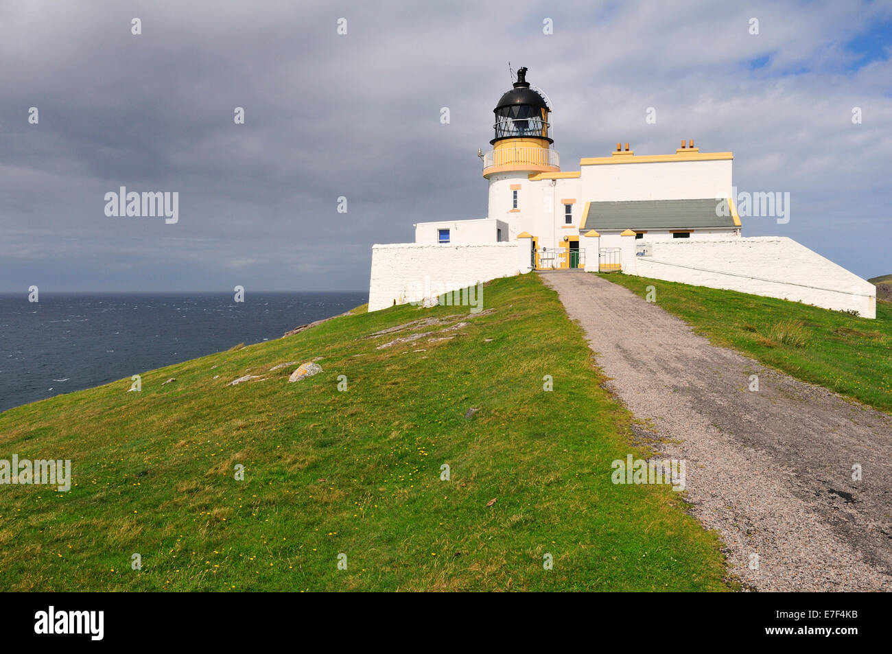 The lighthouse at Stoer Head, Sutherland, Highlands, Scotland, United ...