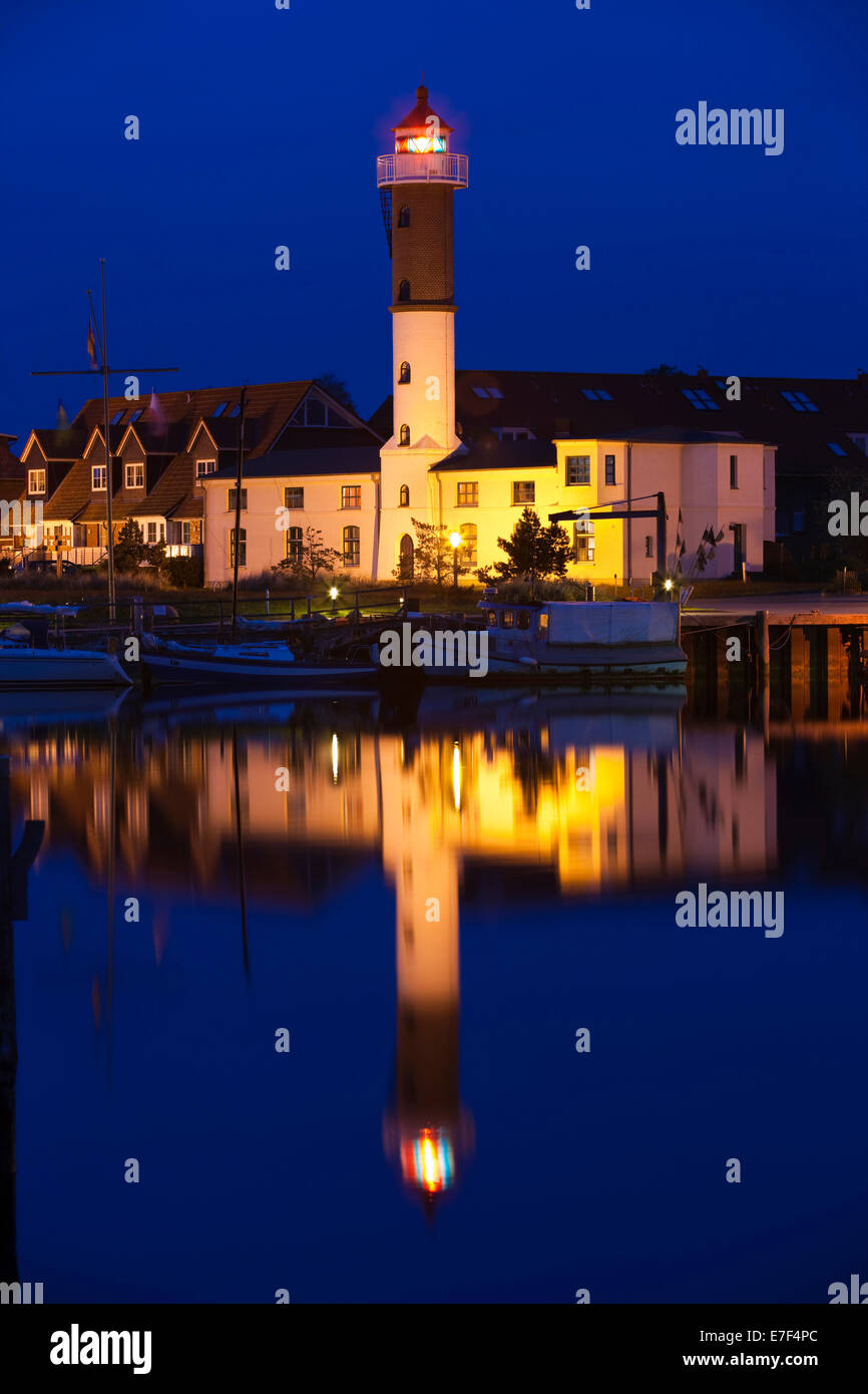 Timmendorf lighthouse at night, Timmendorf, Poel, Mecklenburg-Western ...