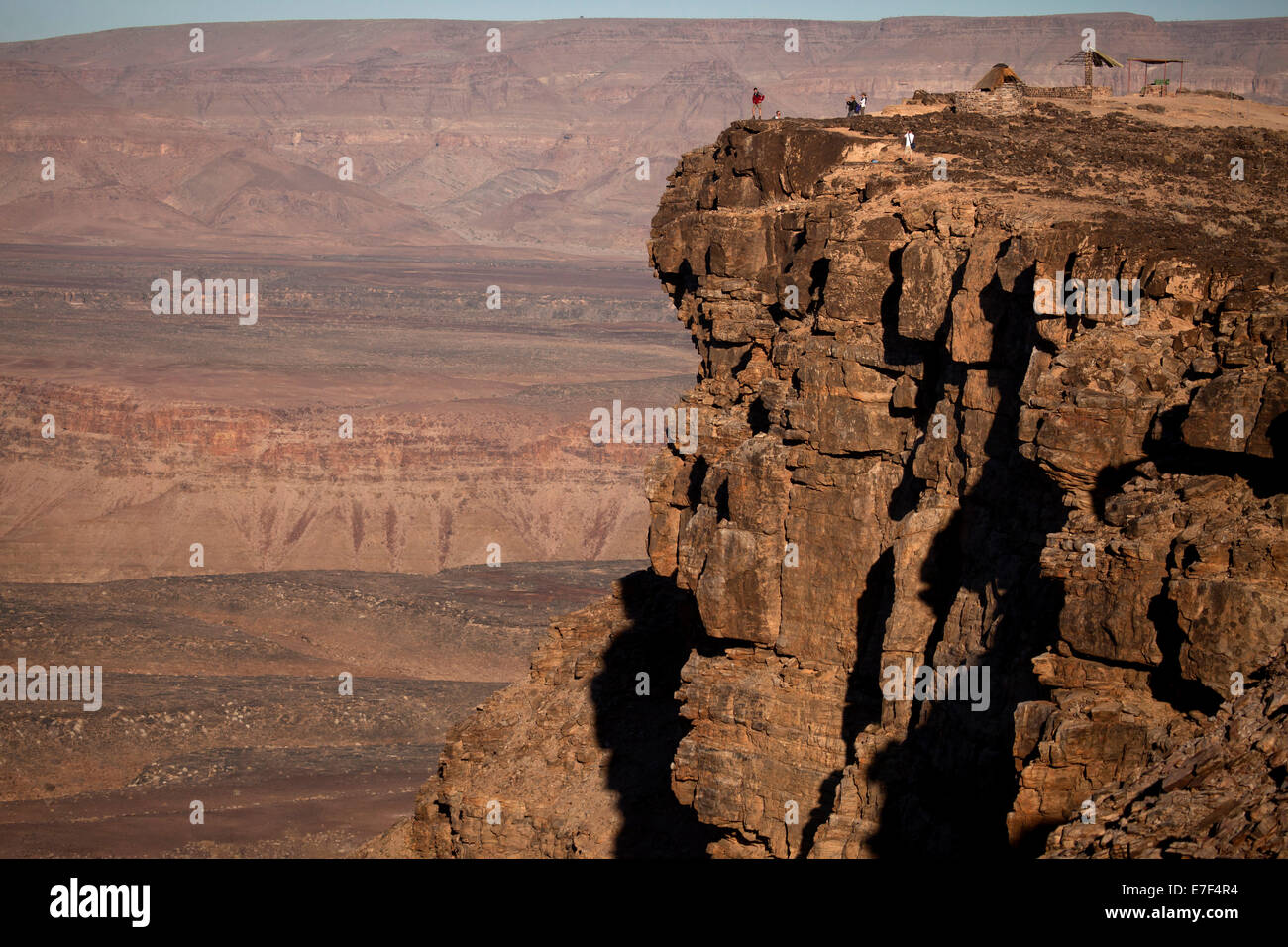 Tourists at Visrivier Canyon or Fish River Canyon, Ai-Ais-, Ai-Ais ...