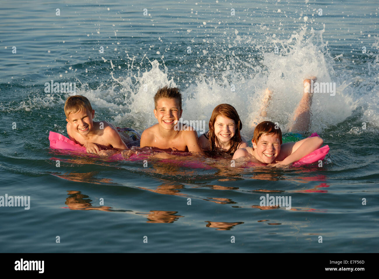 Lilo boy sea hi-res stock photography and images - Alamy