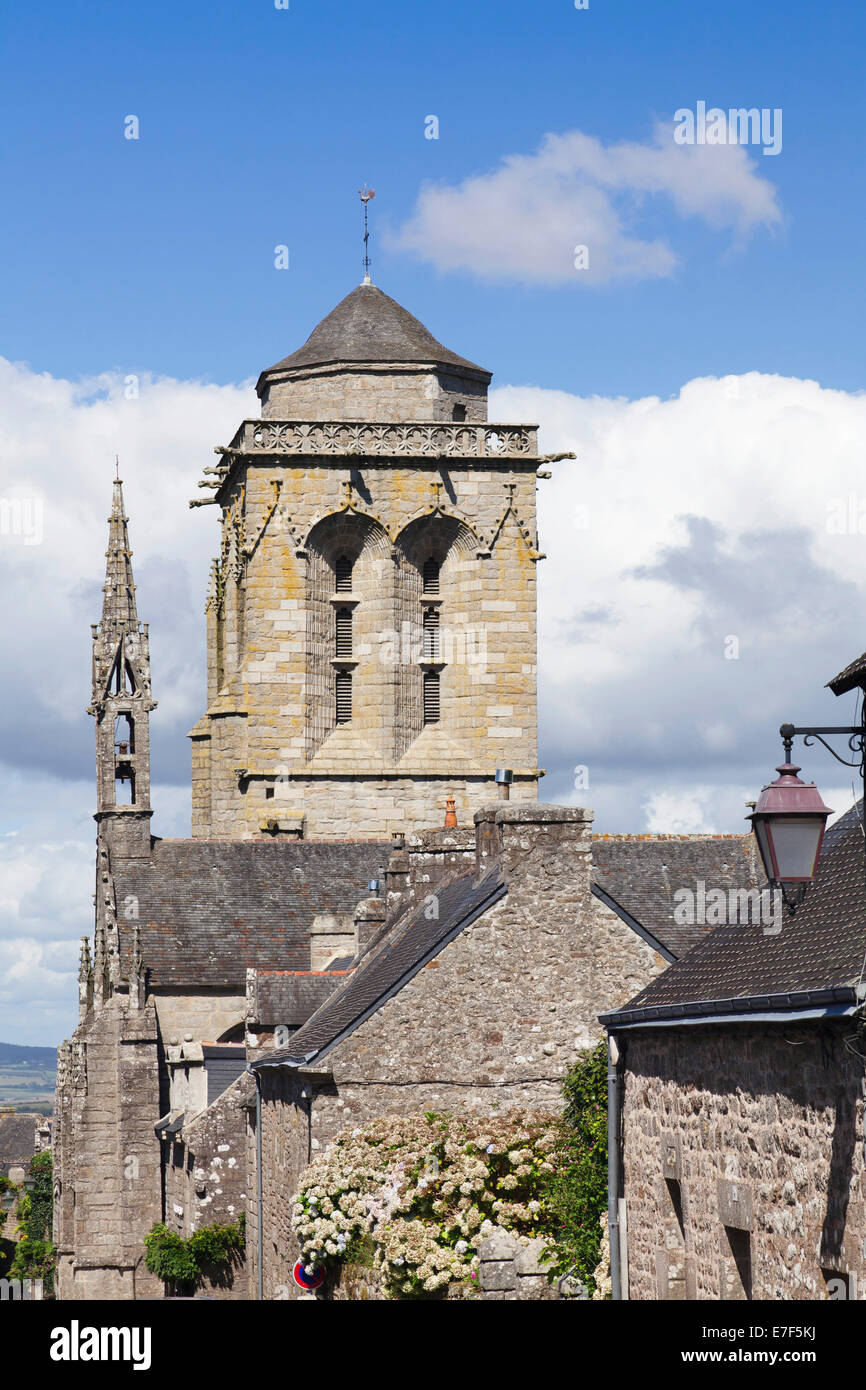 Tower of the Church of Saint-Ronan, Locronan, Département Finistère ...